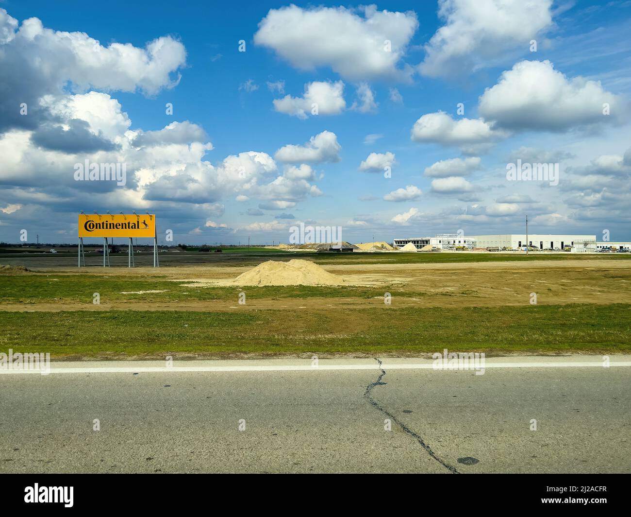 Novi Sad, Serbia - February 28, 2022: Continental AG manufacturing ...