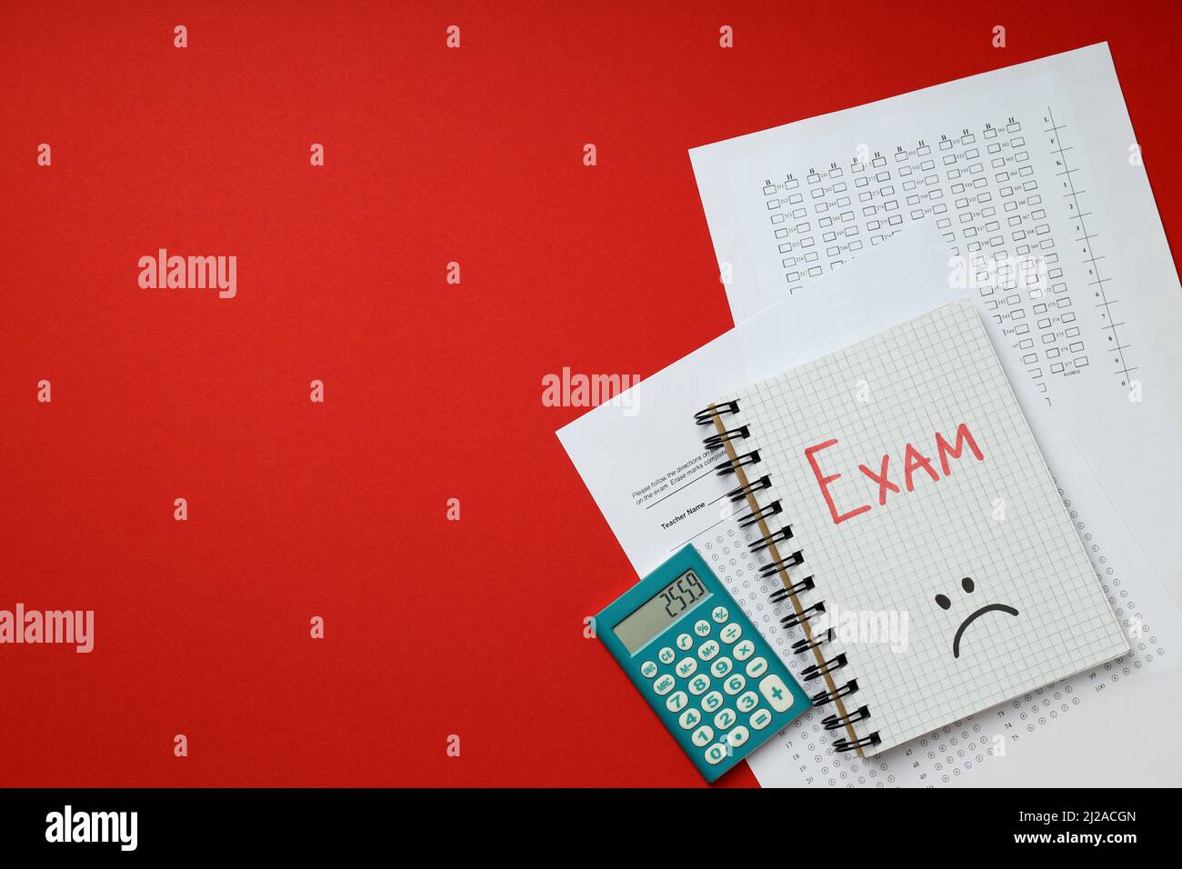Concept of exams and tests, space for text Stock Photo - Alamy