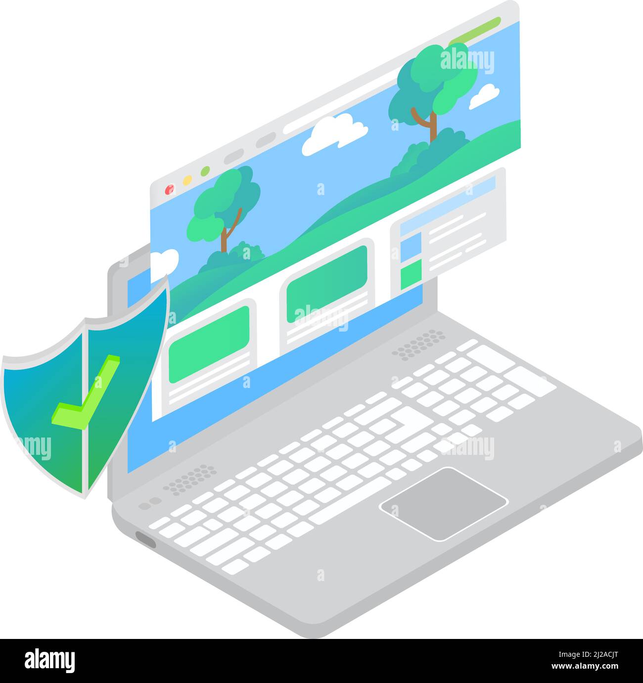 Reliable site safe service vector 3d icon Stock Vector Image & Art - Alamy