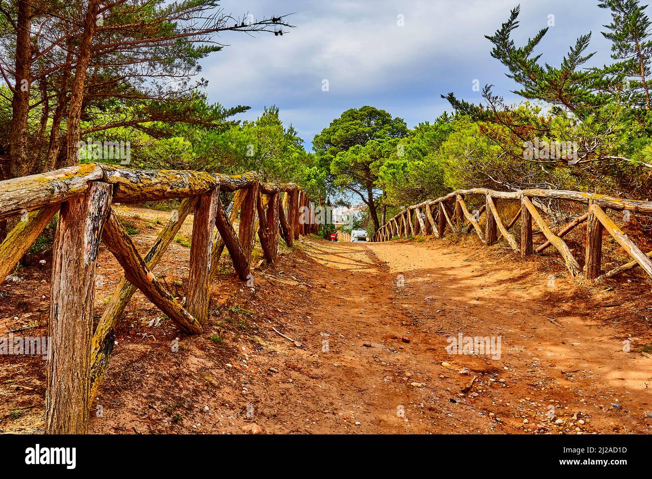 wooden fenced path that leads to the beaches and the sea. Dunes Stock ...