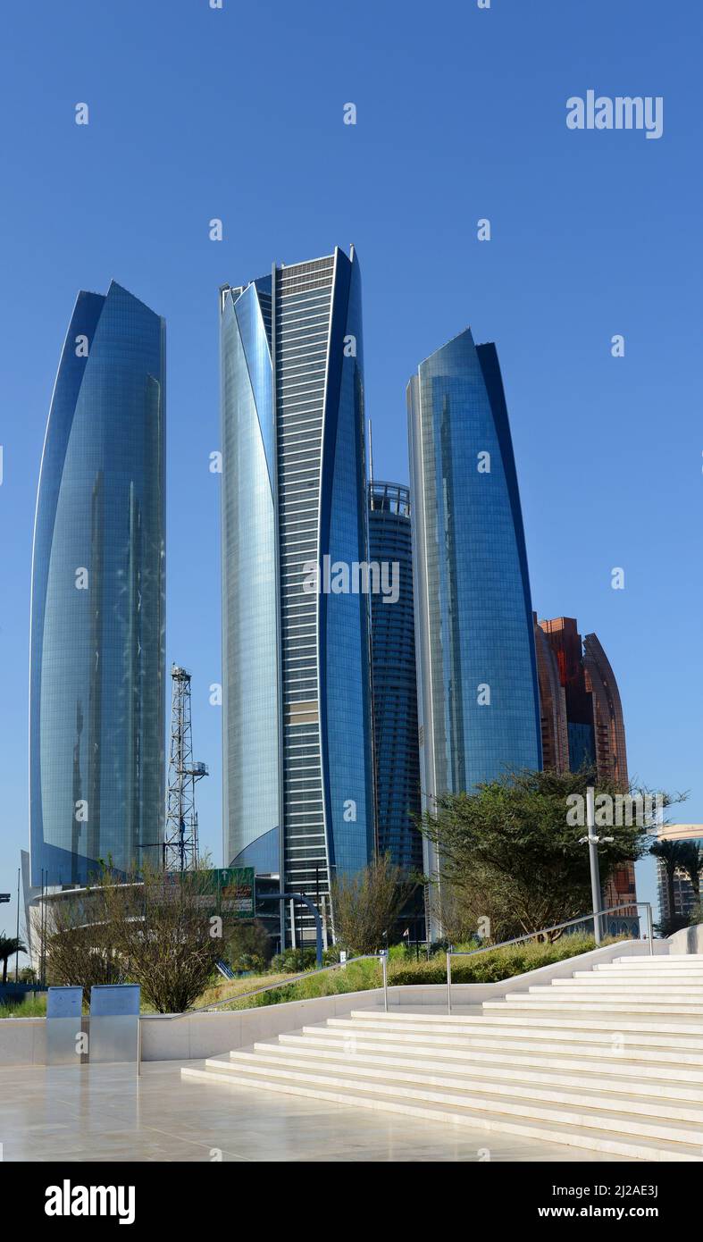 Etihad towers in Abu Dhabi, United Arab Emirates Stock Photo - Alamy