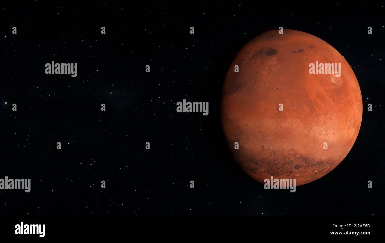 Red planet Mars. Space exploration Stock Photo - Alamy