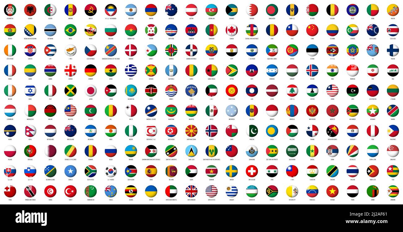 Button national flags of World countries Stock Vector Image & Art - Alamy