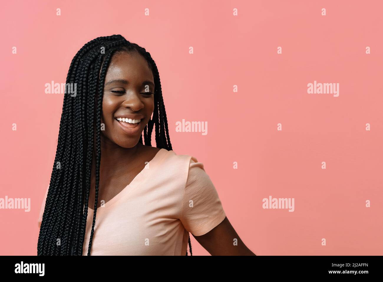 Beautiful young woman dancing in the studio chill out dance Stock Photo ...