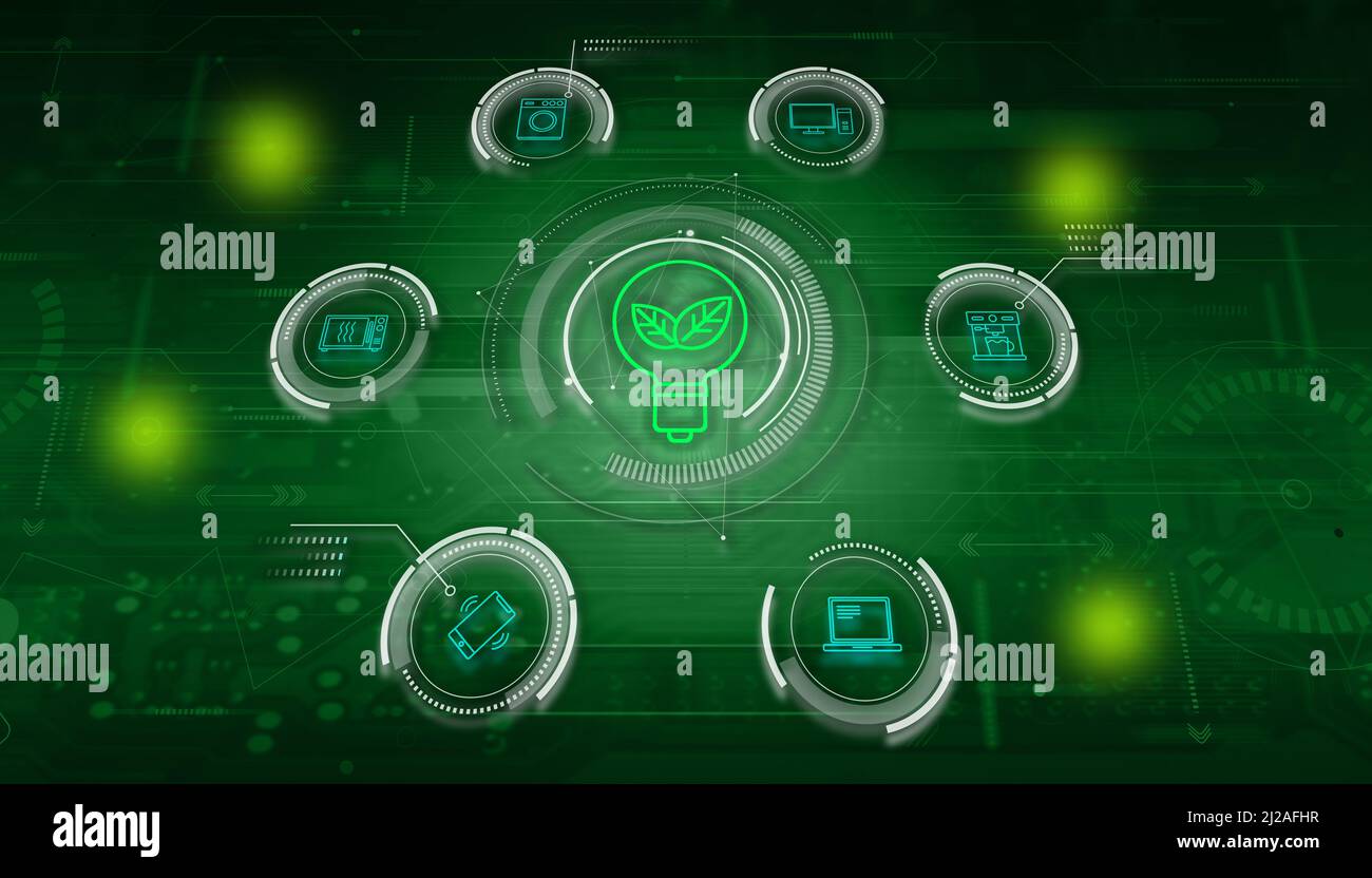 Green power concept. Eco friendly energy background Stock Photo - Alamy