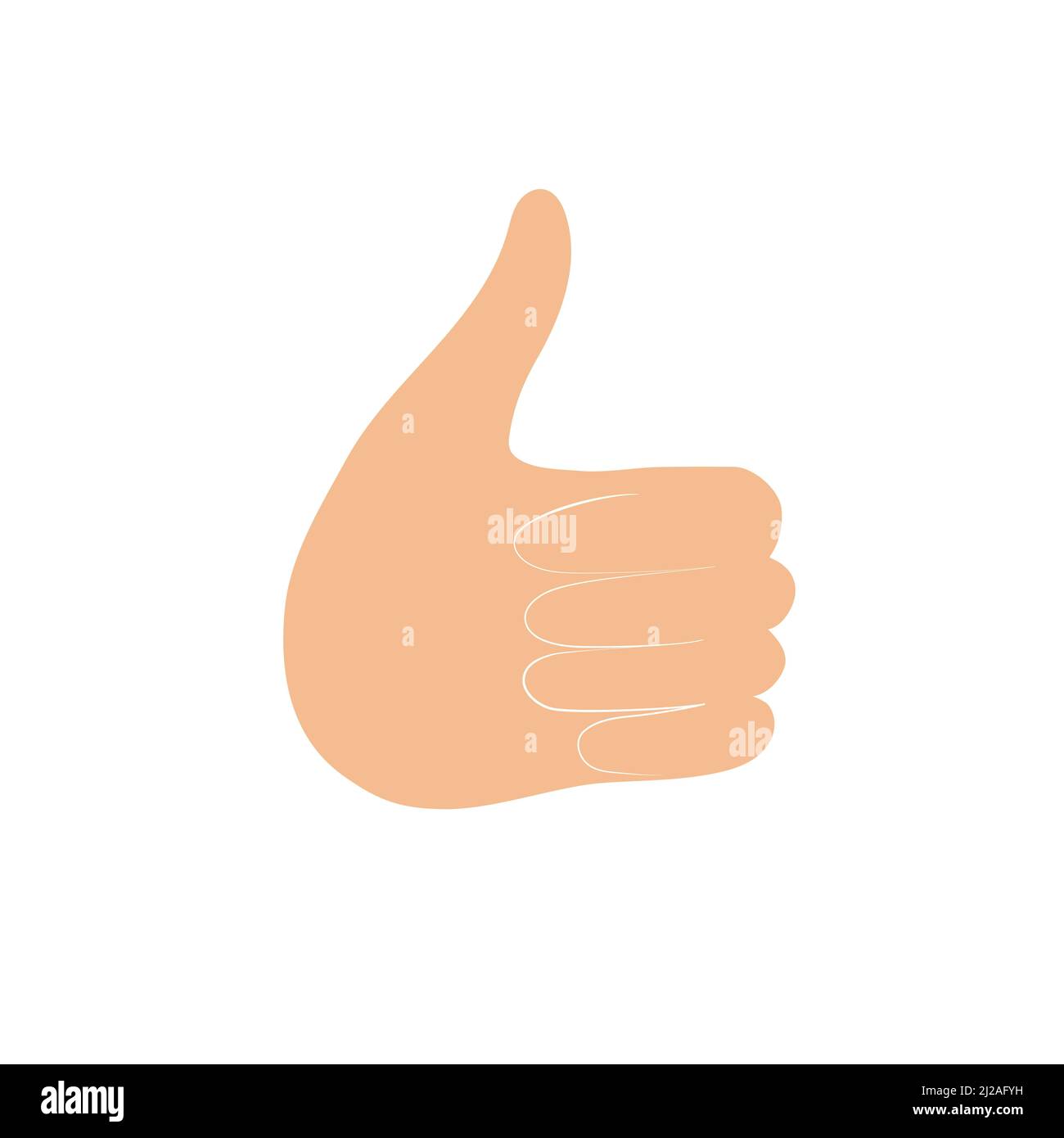 Thumb up icon. Like hand gesture. Vector flat simple illustration Stock ...