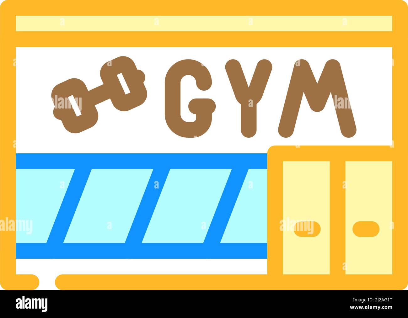gym building color icon vector illustration Stock Vector Image & Art ...