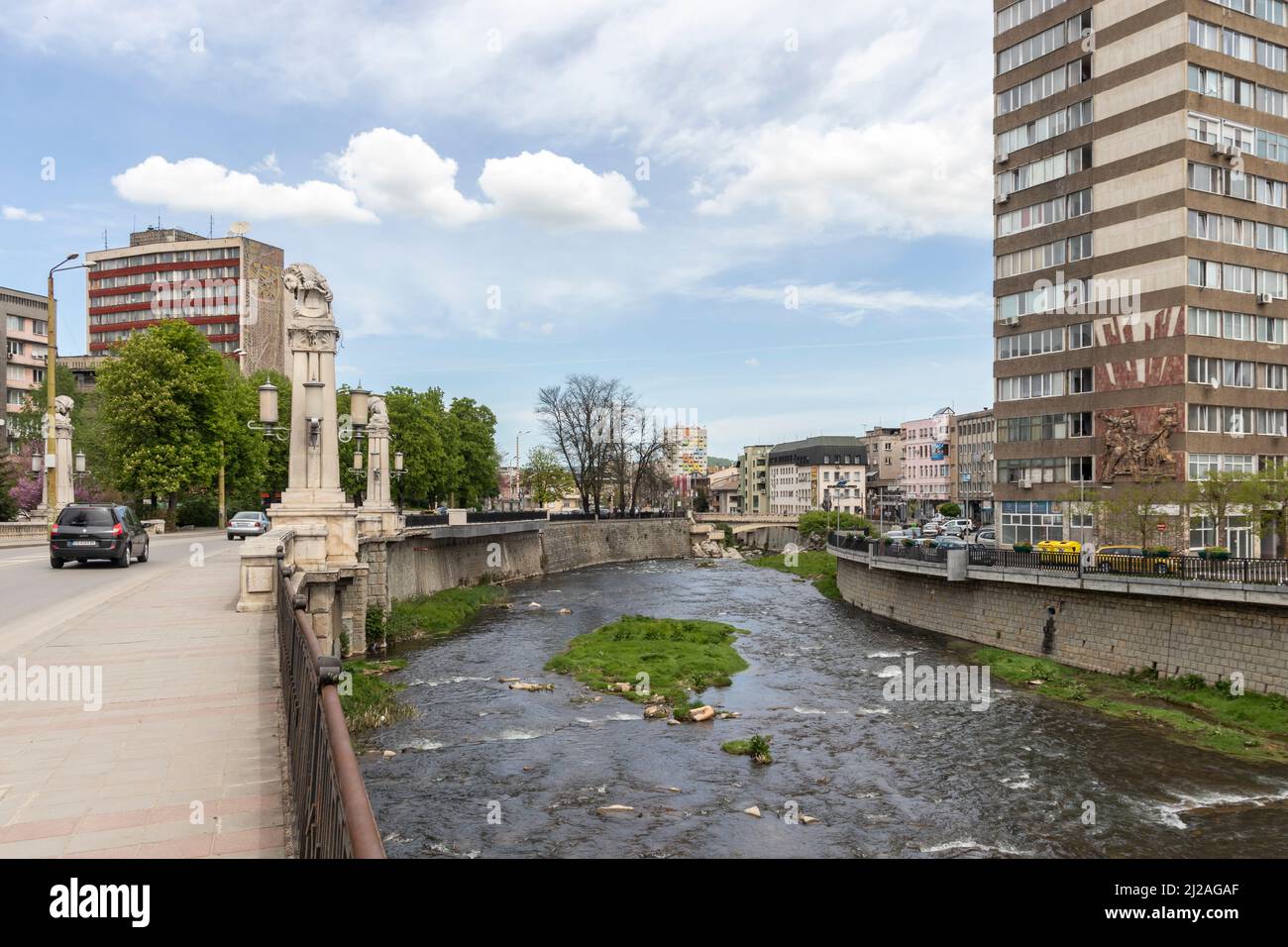GABROVO, BULGARIA - MAY 1, 2021: Yantra River passing through the ...