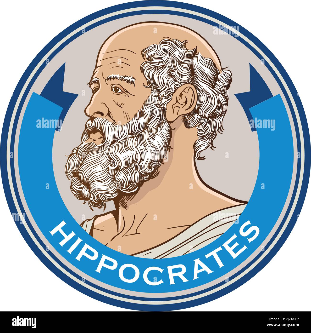 Hippocrates line art illustration, vector Stock Vector Image & Art - Alamy