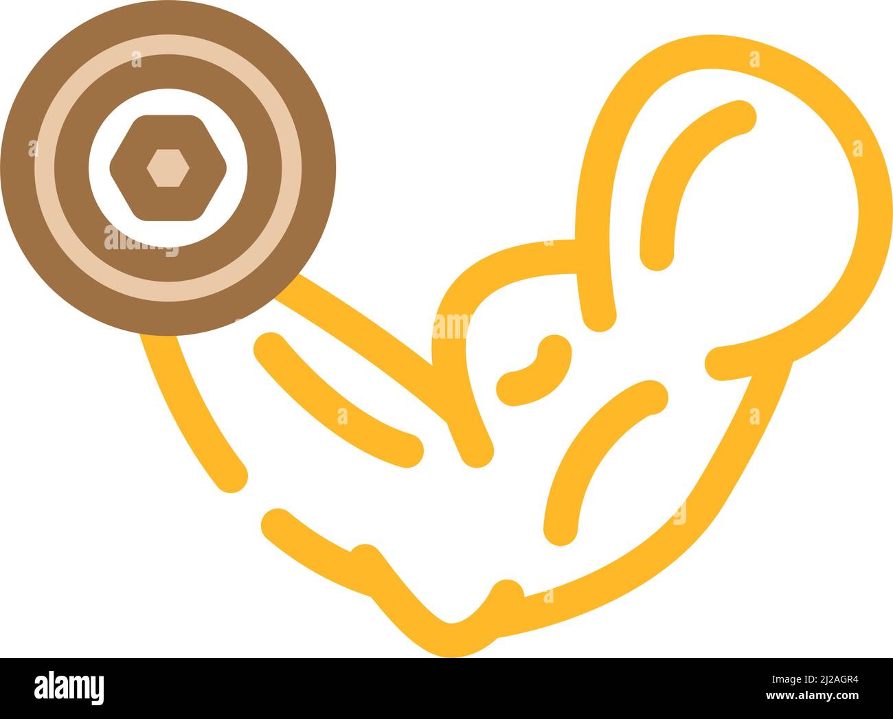 muscle of athlete color icon vector illustration Stock Vector Image ...