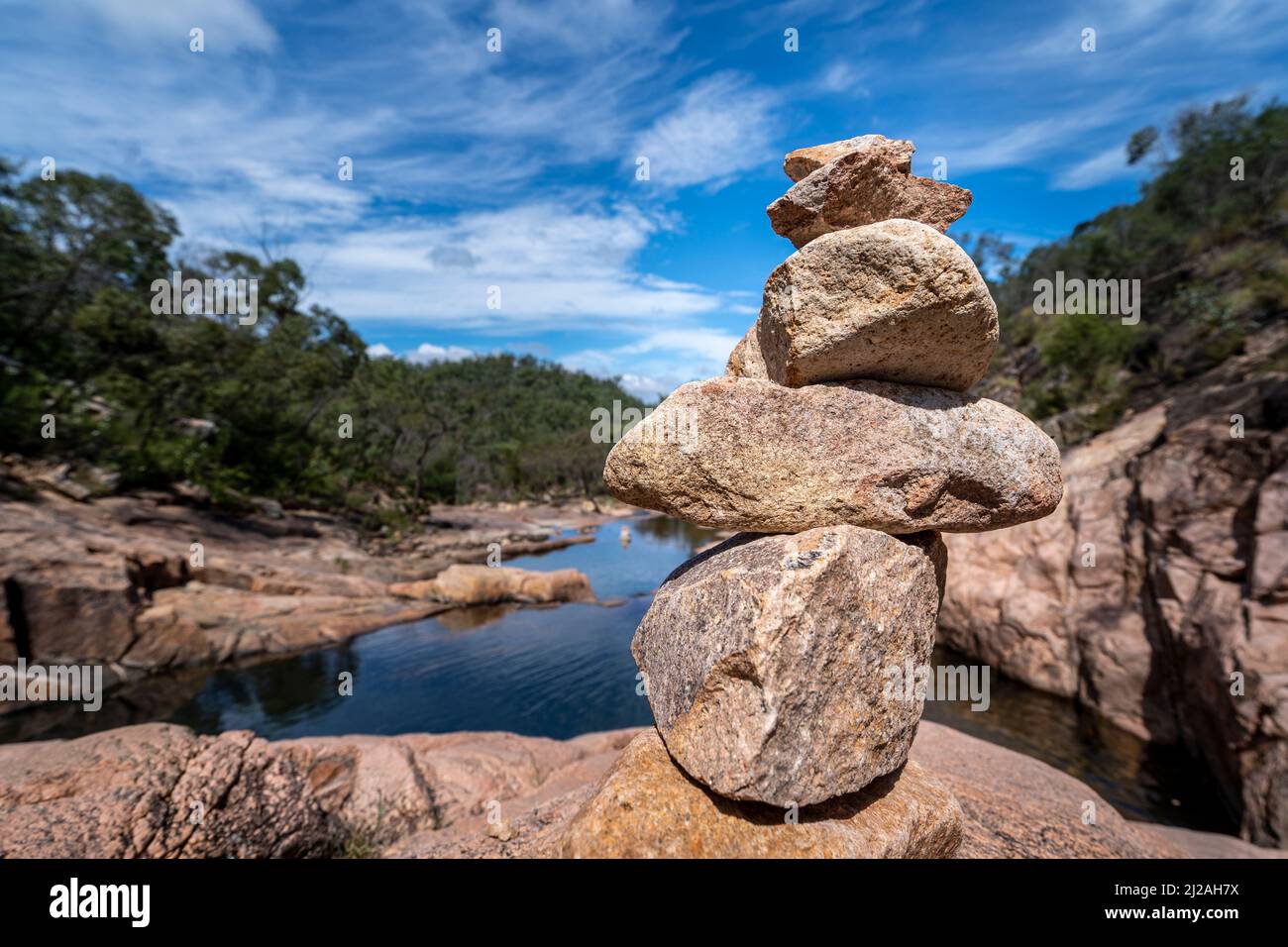 Waterfall Creek rock pools, a popular swimming spot in Mt Walsh ...