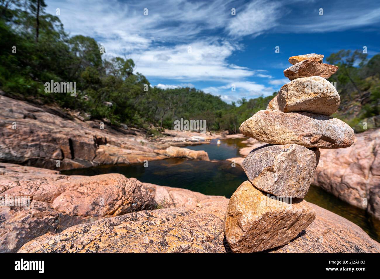 Waterfall Creek rock pools, a popular swimming spot in Mt Walsh ...