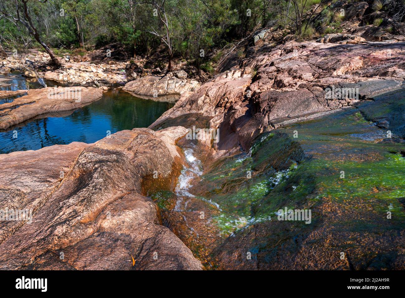 Waterfall Creek rock pools, a popular swimming spot in Mt Walsh ...