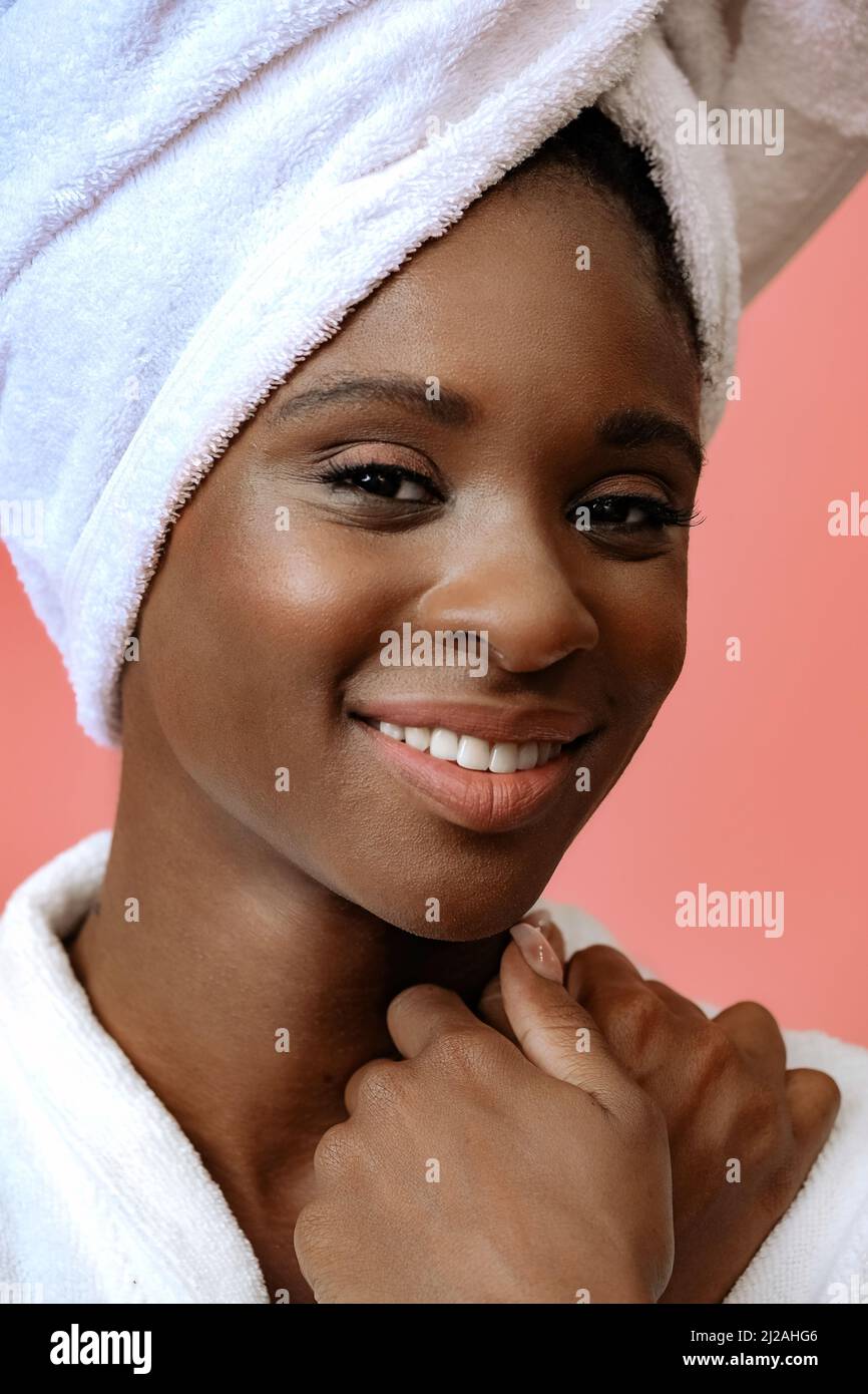 Beautiful woman after shower hi-res stock photography and images - Alamy