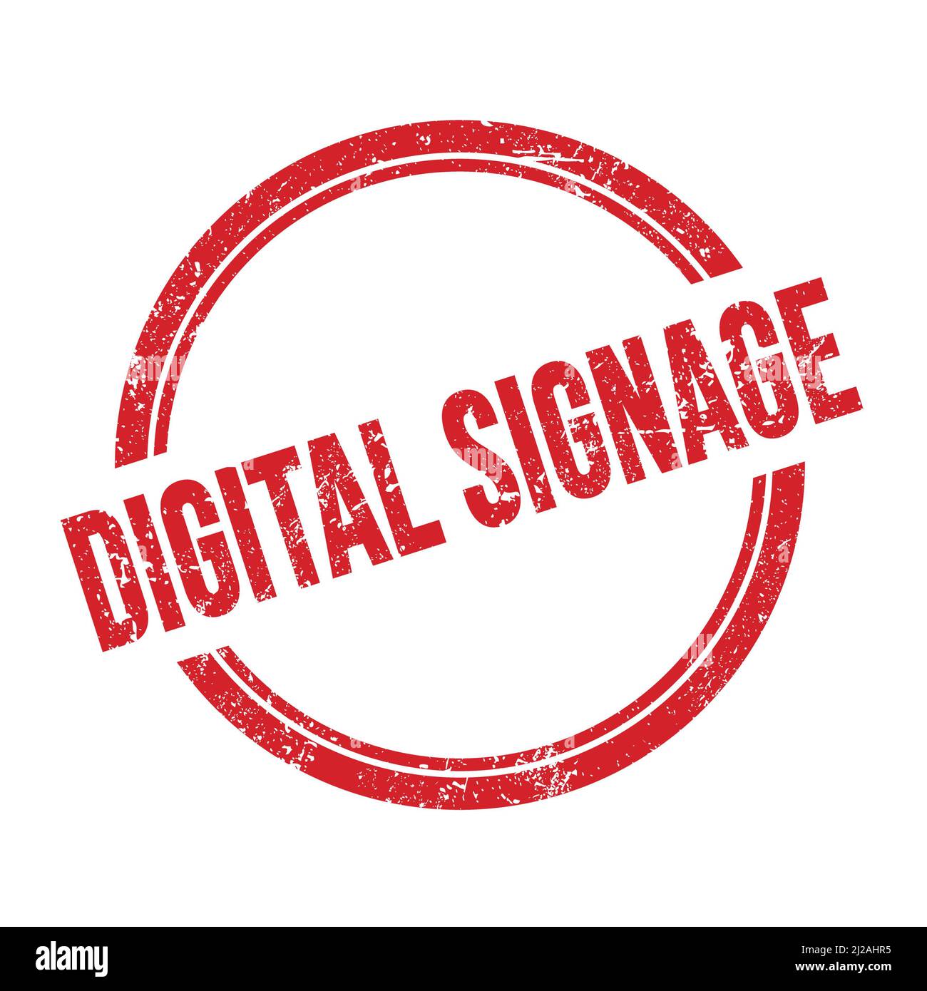 DIGITAL SIGNAGE, words written on red round stamp sign Stock Photo - Alamy