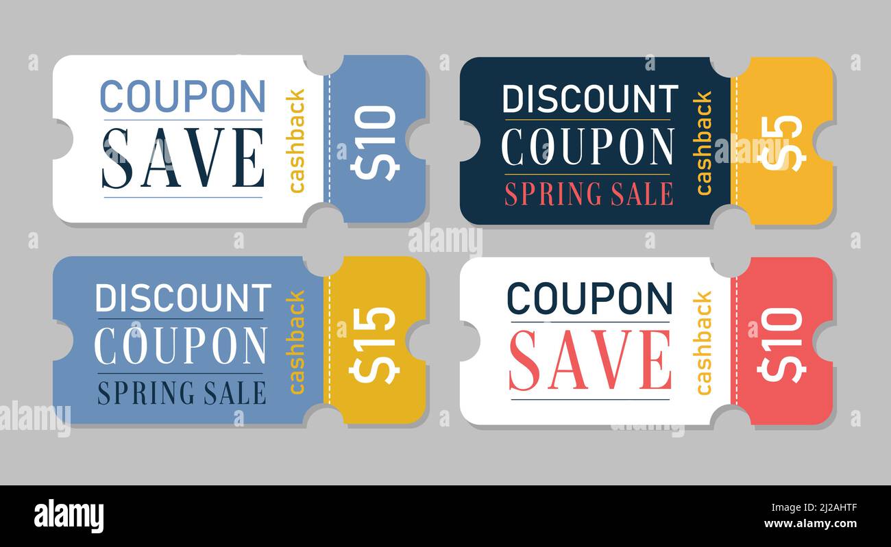 Special offer gift coupon template to save money. Monetary voucher ...