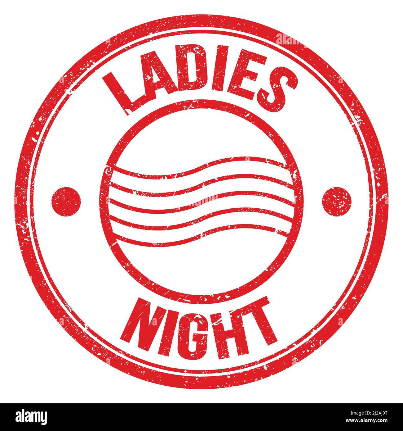 LADIES NIGHT text written on red round postal stamp sign Stock Photo ...