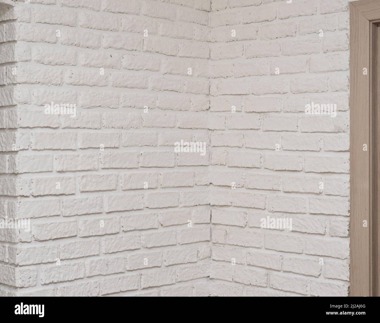 White brick wall corner background hi-res stock photography and images ...
