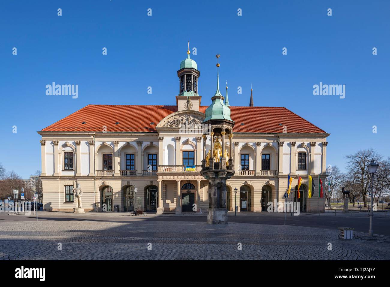 Old Town Hall At Alter Markt In Magdeburg, Saxony-Anhalt, Germany ...
