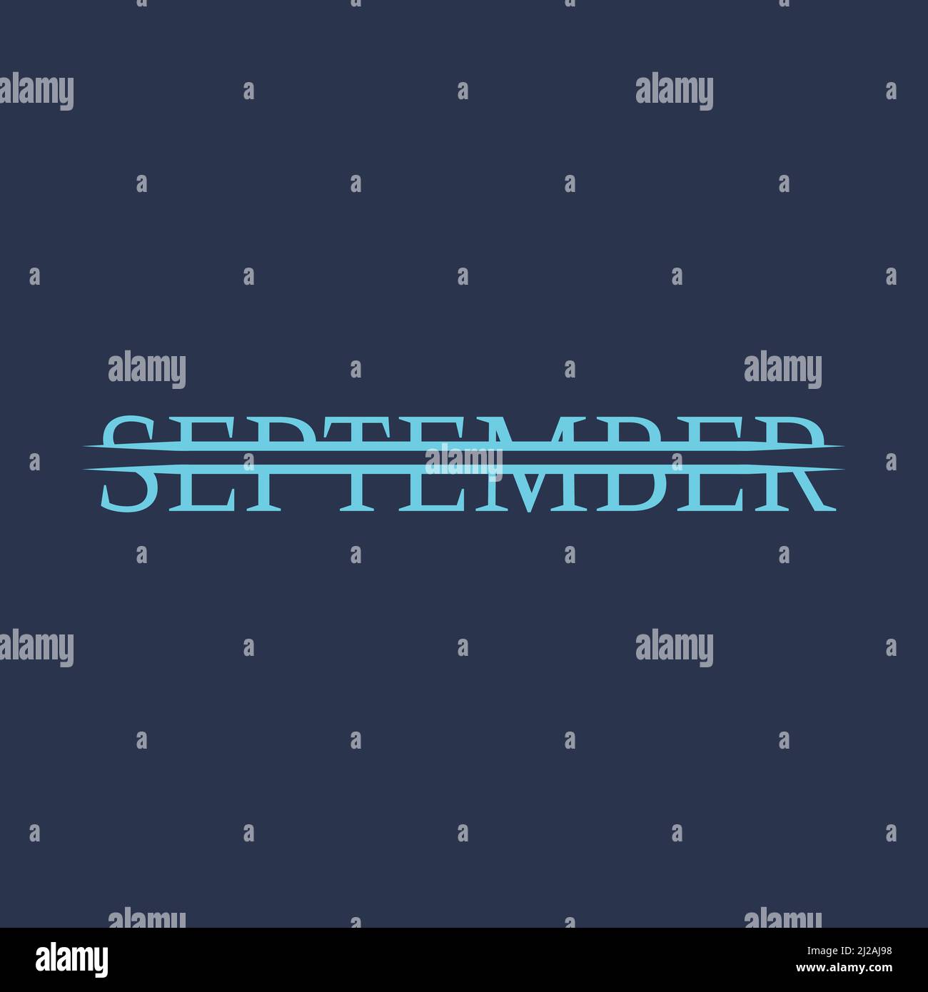 September month name. Vector illustration for poster, card, calendar ...