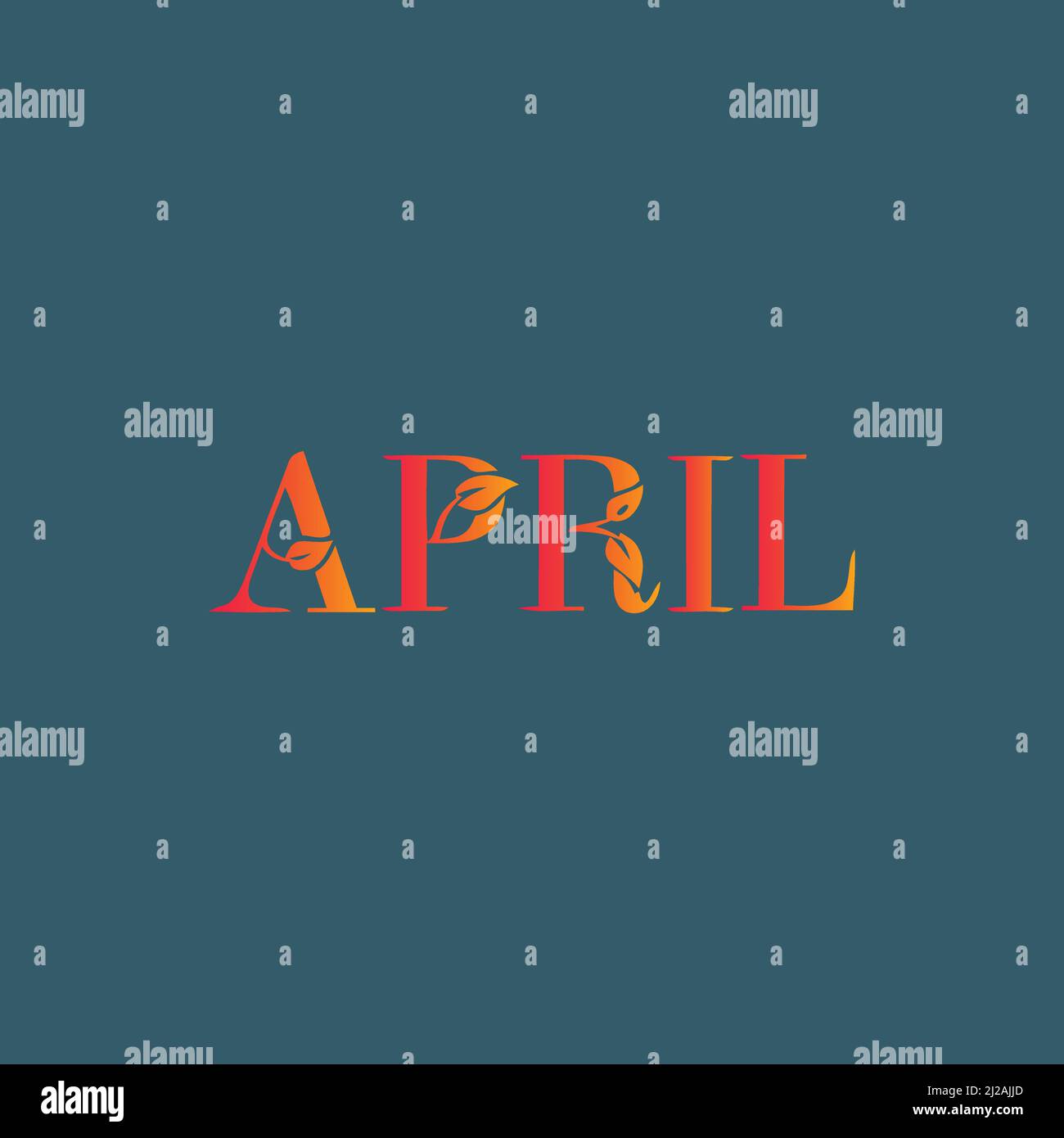 April month name. Vector illustration for poster, card, calendar ...
