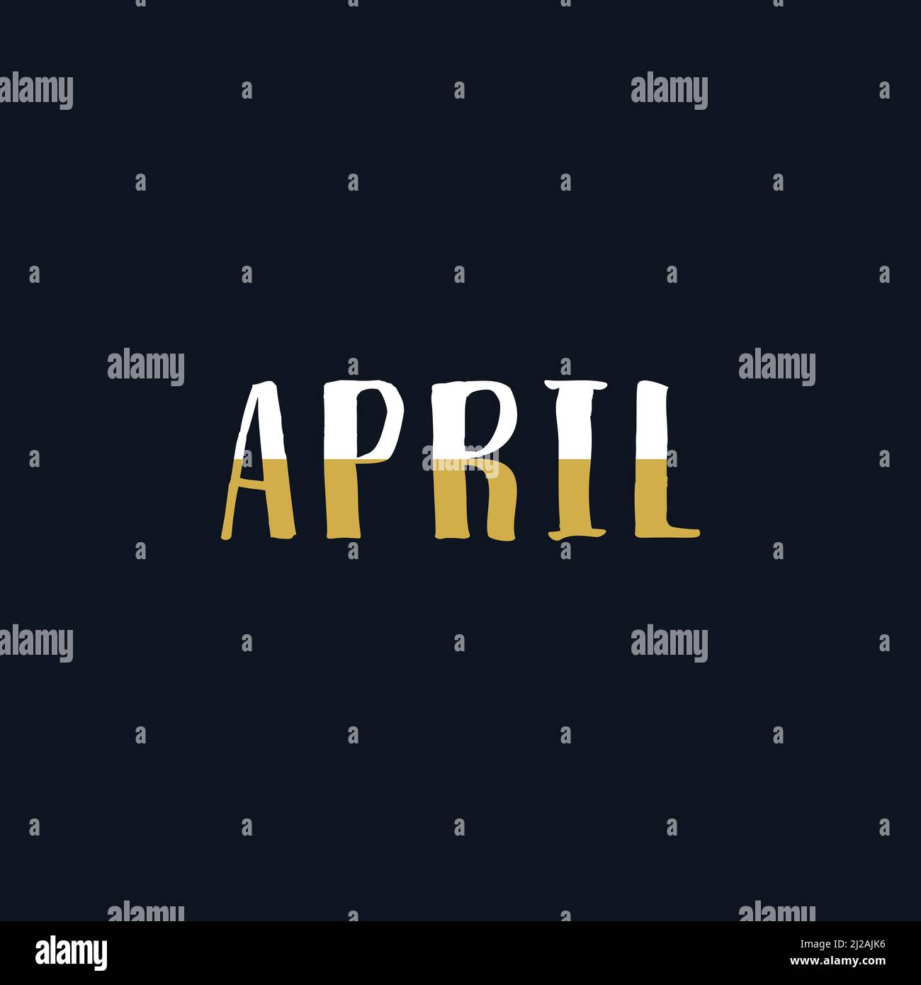 April month name. Vector illustration for poster, card, calendar ...