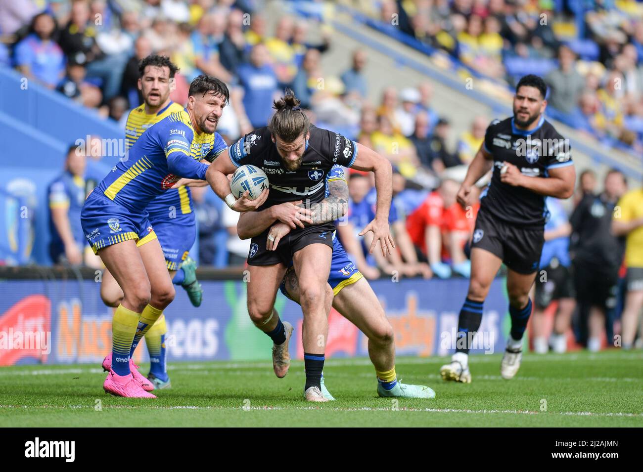 Warrington, England - 27th March 2022 - Josh Charnley of Warrington ...