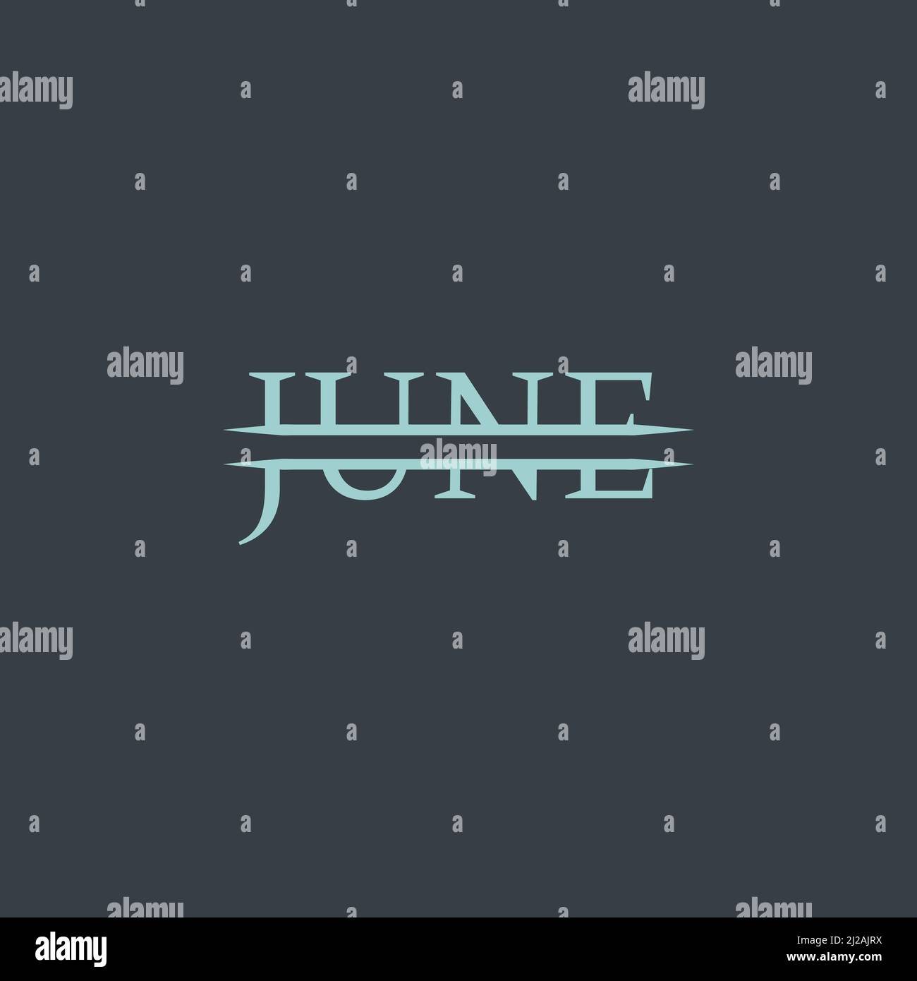 June month name. Vector illustration for poster, card, calendar ...
