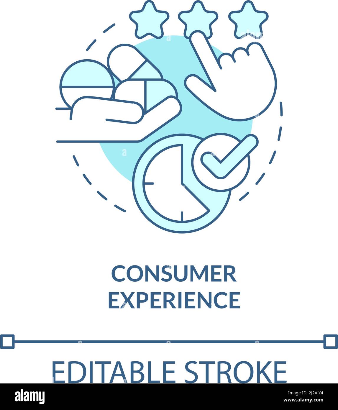 Consumer experience turquoise concept icon Stock Vector Image & Art - Alamy