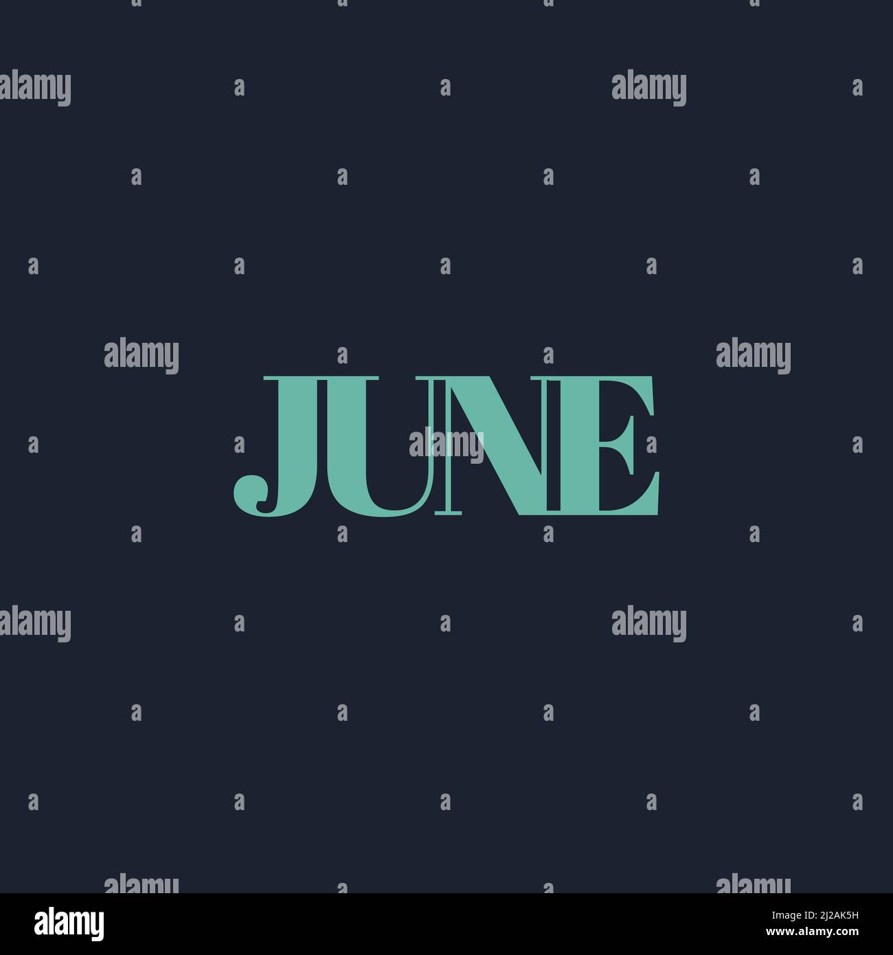 June month name. Vector illustration for poster, card, calendar ...