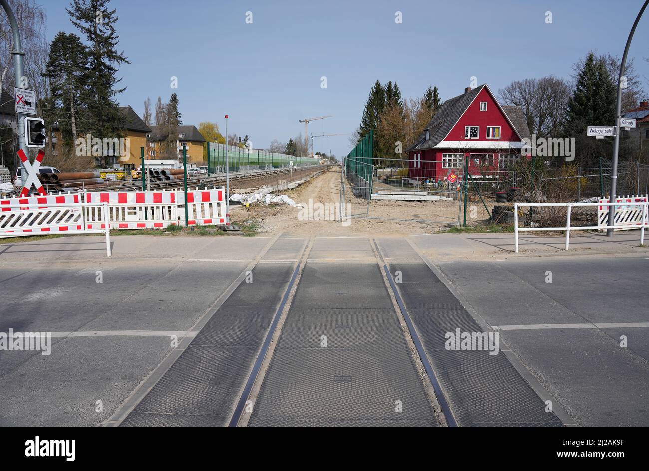 Blankenfelde Mahlow, Germany. 31st Mar, 2022. The tracks of the former ...