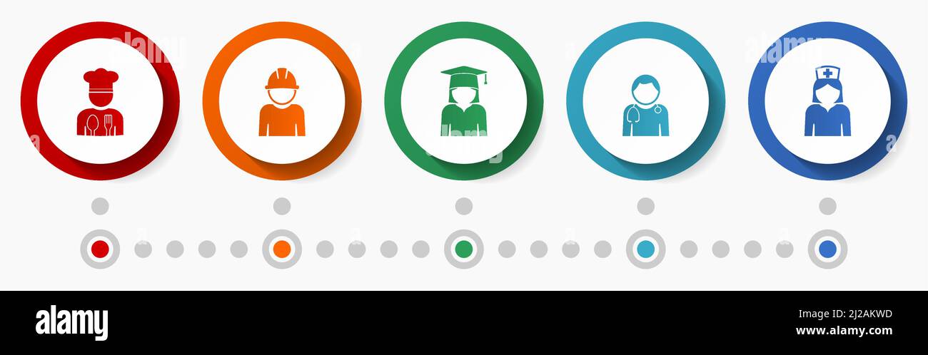 Human resources, jobs concept vector icon set, infographic template ...