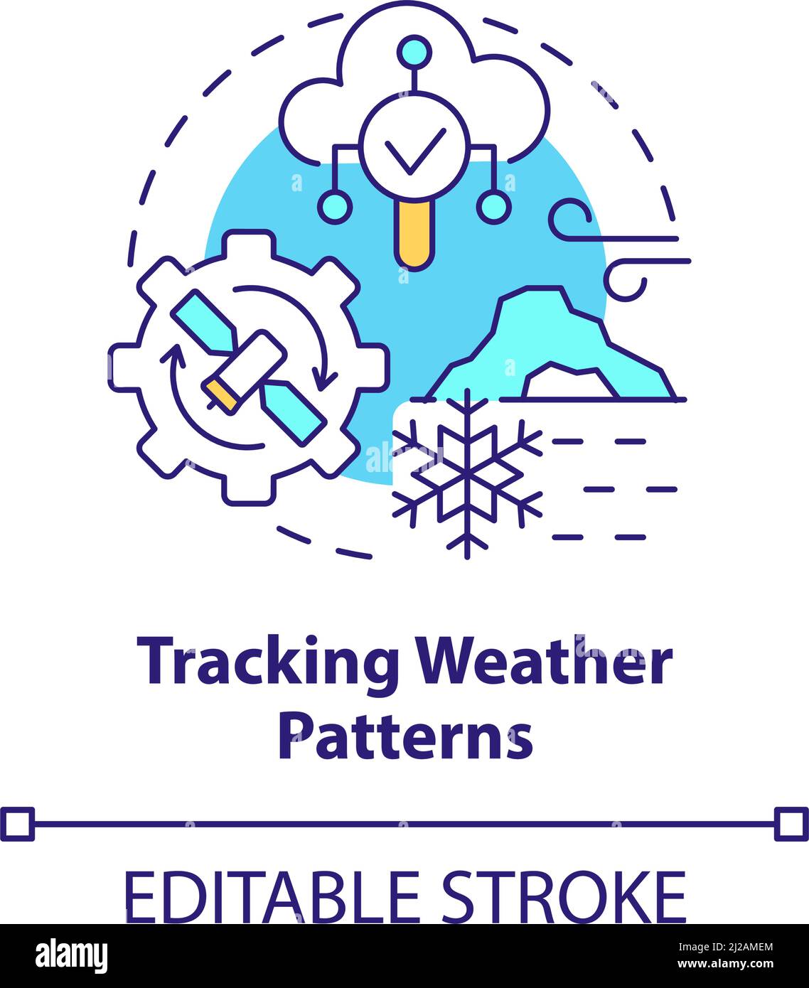 Tracking weather patterns concept icon Stock Vector Image & Art - Alamy