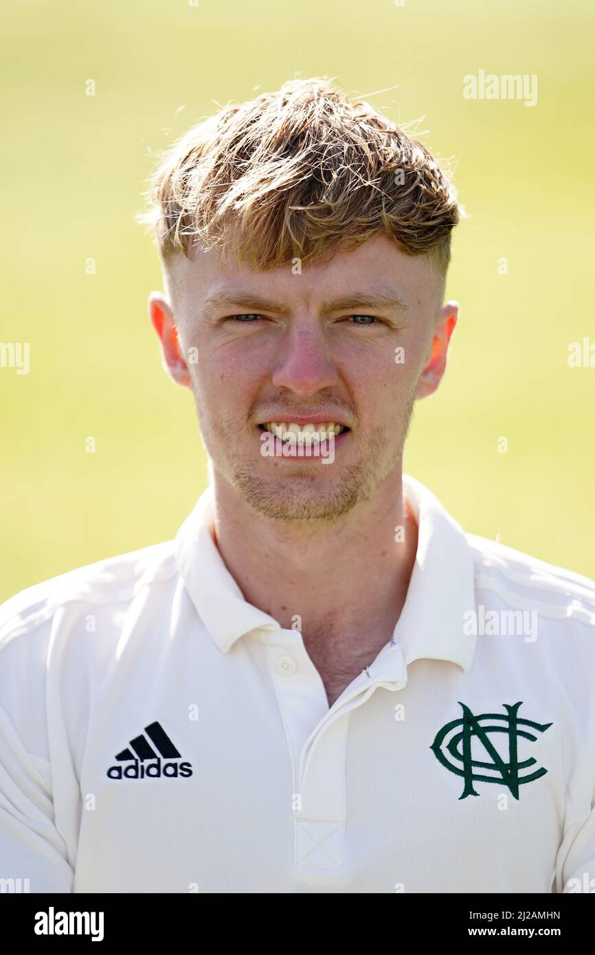 Lyndon James during a photocall at Trent Bridge, Nottingham. Picture ...