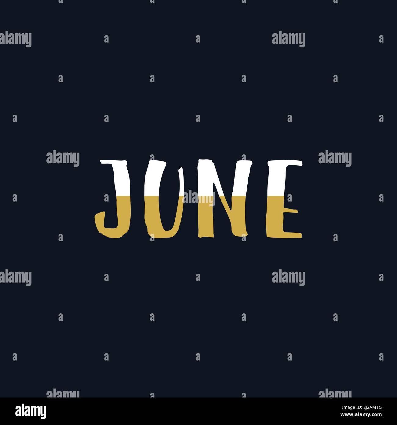 June month name. Vector illustration for poster, card, calendar ...