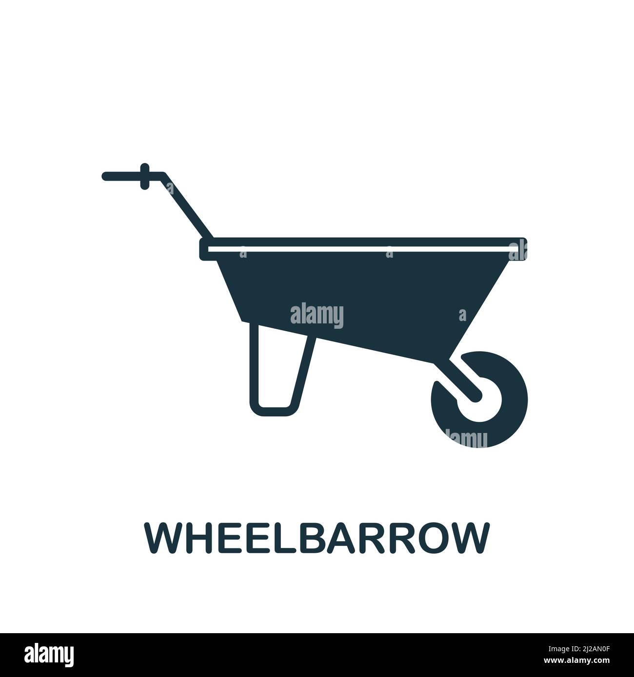 Wheelbarrow icon. Simple element from construction collection. Creative ...