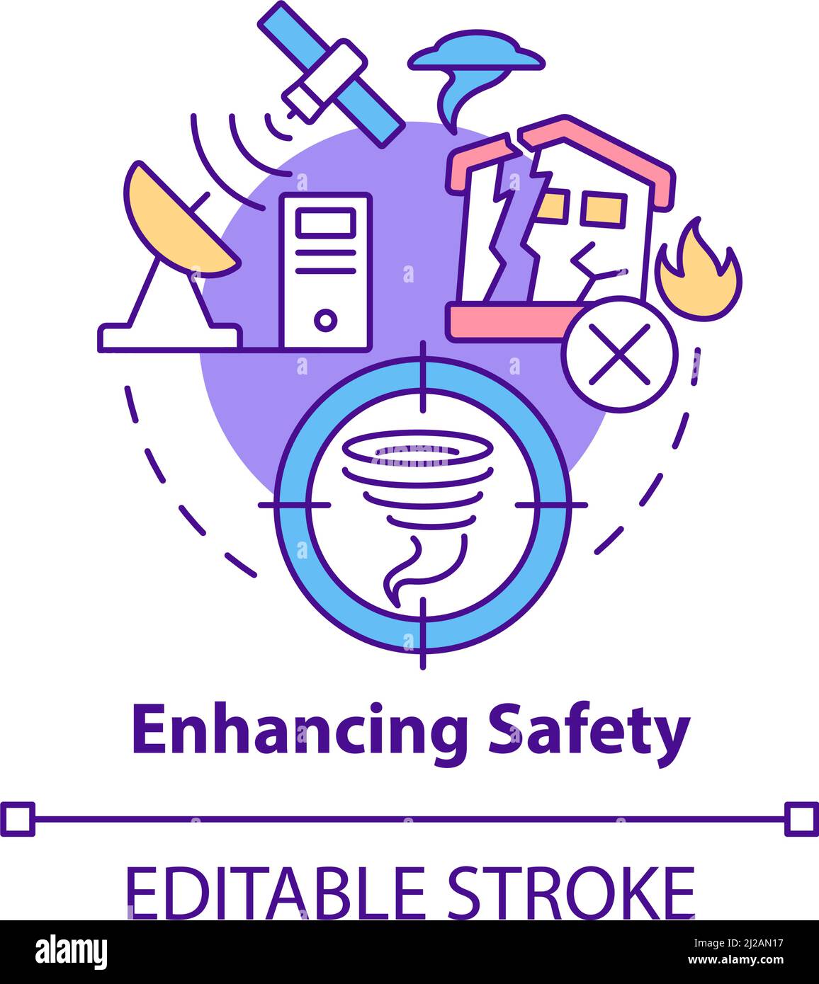 Enhancing safety concept icon Stock Vector Image & Art - Alamy