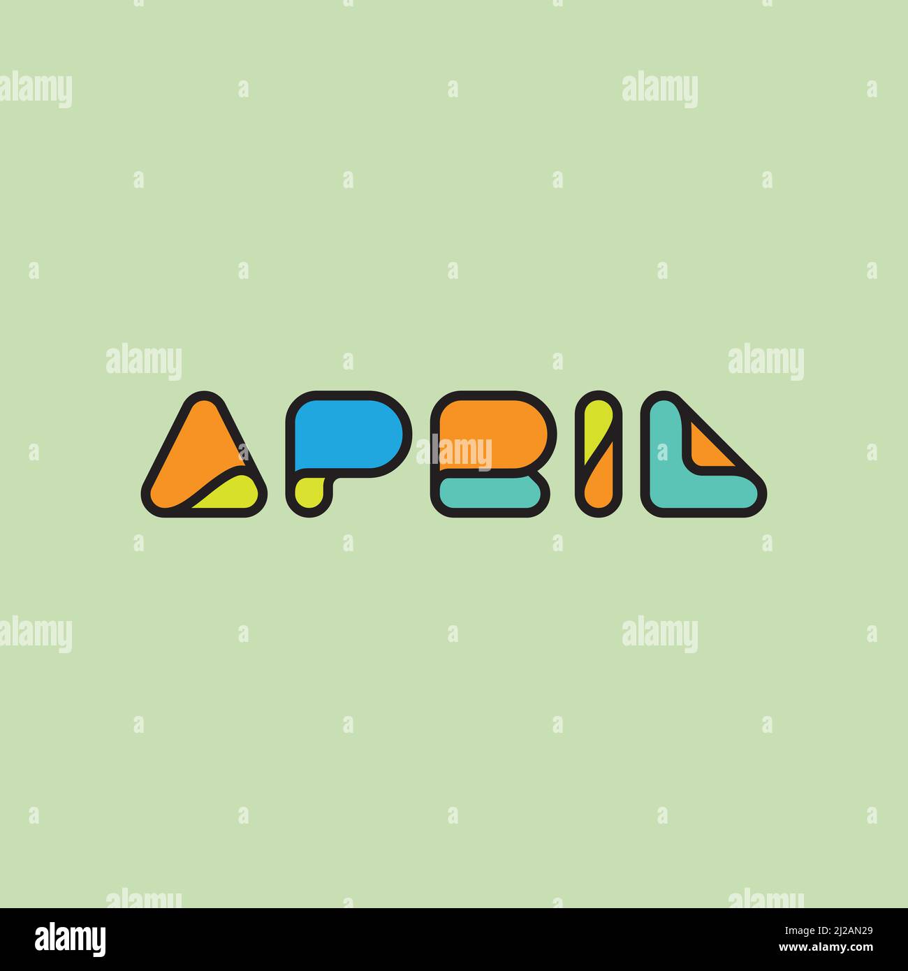 April month name. Vector illustration for poster, card, calendar ...