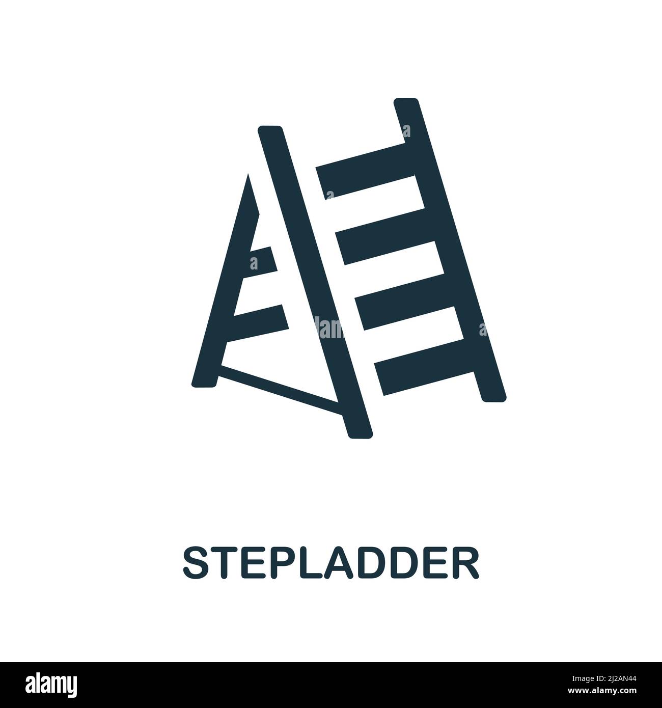 Stepladder icon. Simple element from construction collection. Creative ...