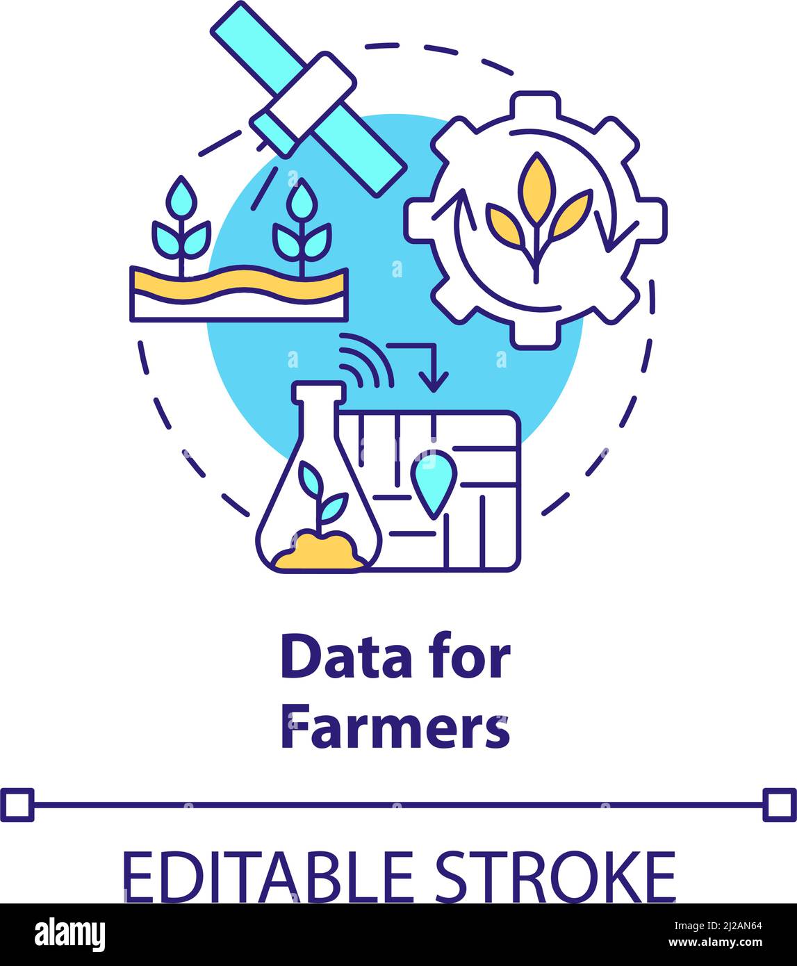 Data for farmers concept icon Stock Vector Image & Art - Alamy