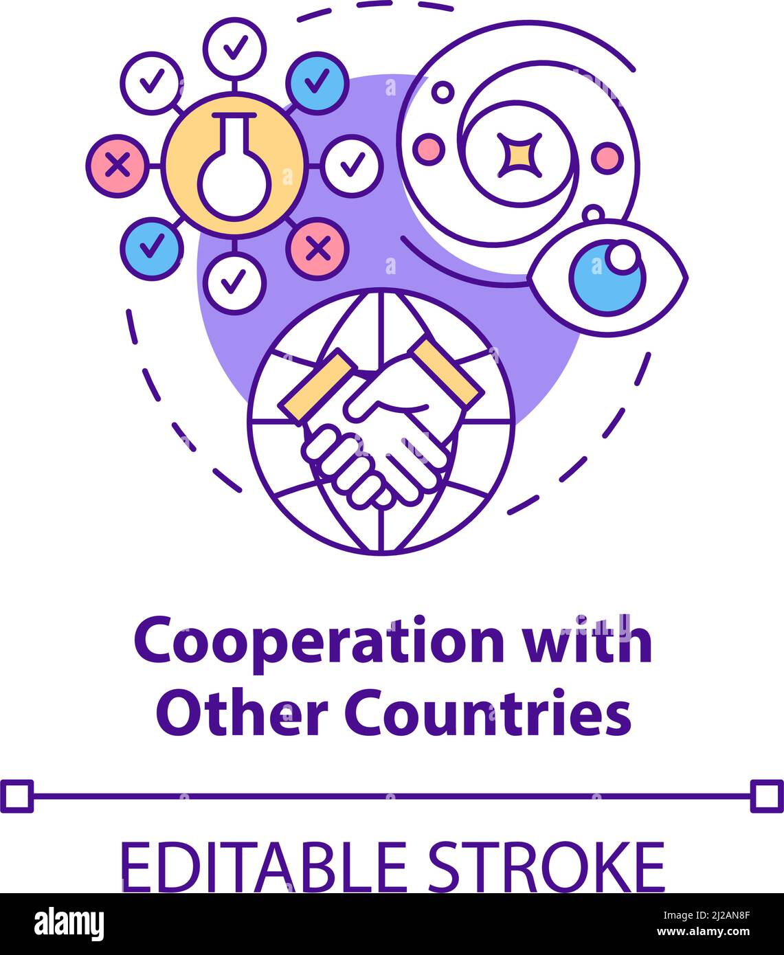 Cooperation with other countries concept icon Stock Vector Image & Art ...