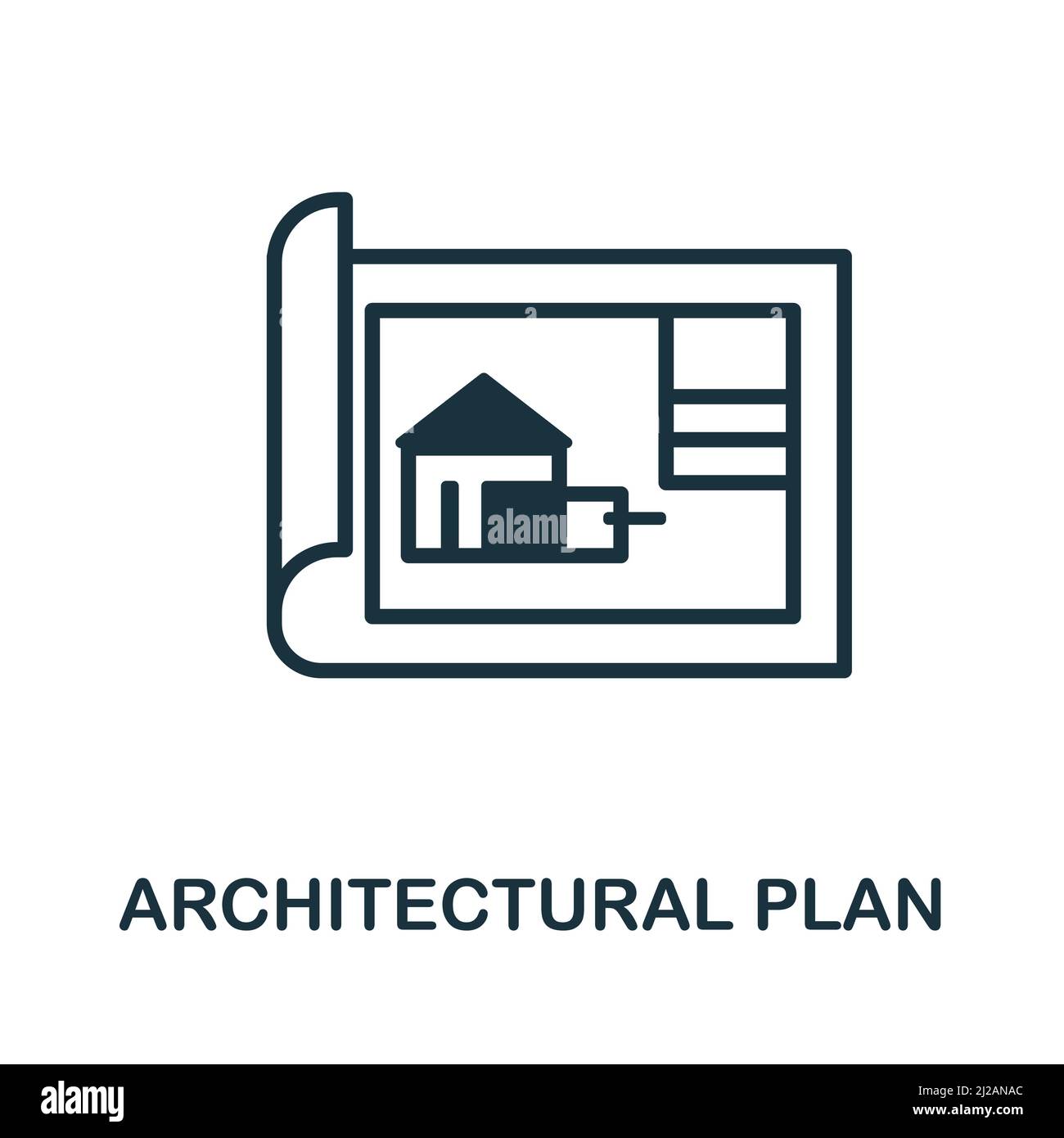 Architectural Plan icon. Simple element from construction collection ...