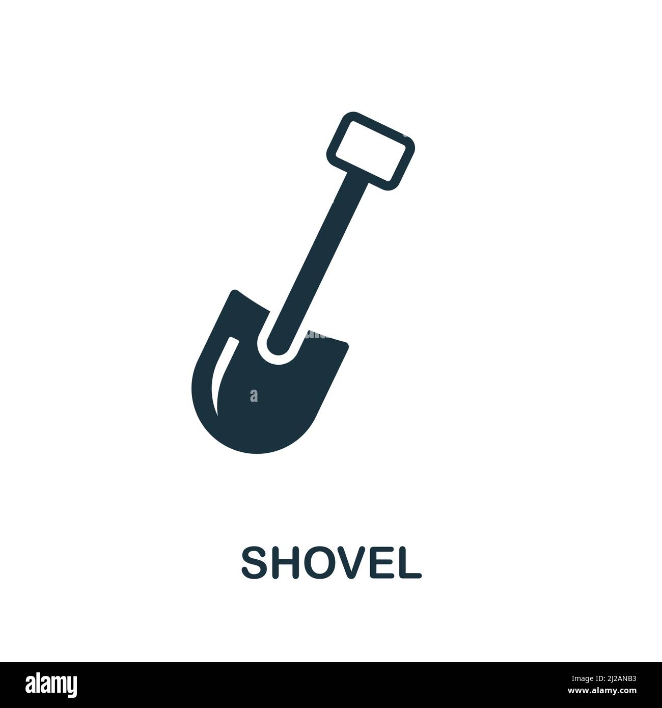 Shovel icon. Simple element from construction collection. Creative ...