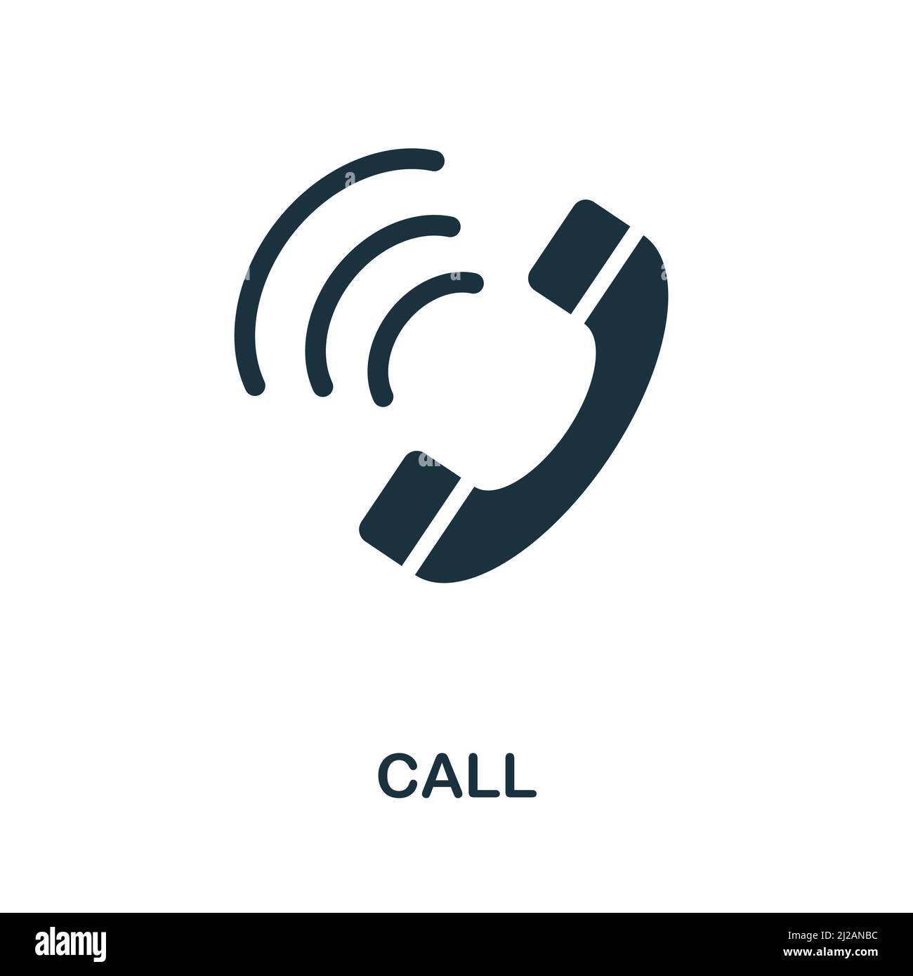 Call icon. Monochrome simple Call icon for templates, web design and ...
