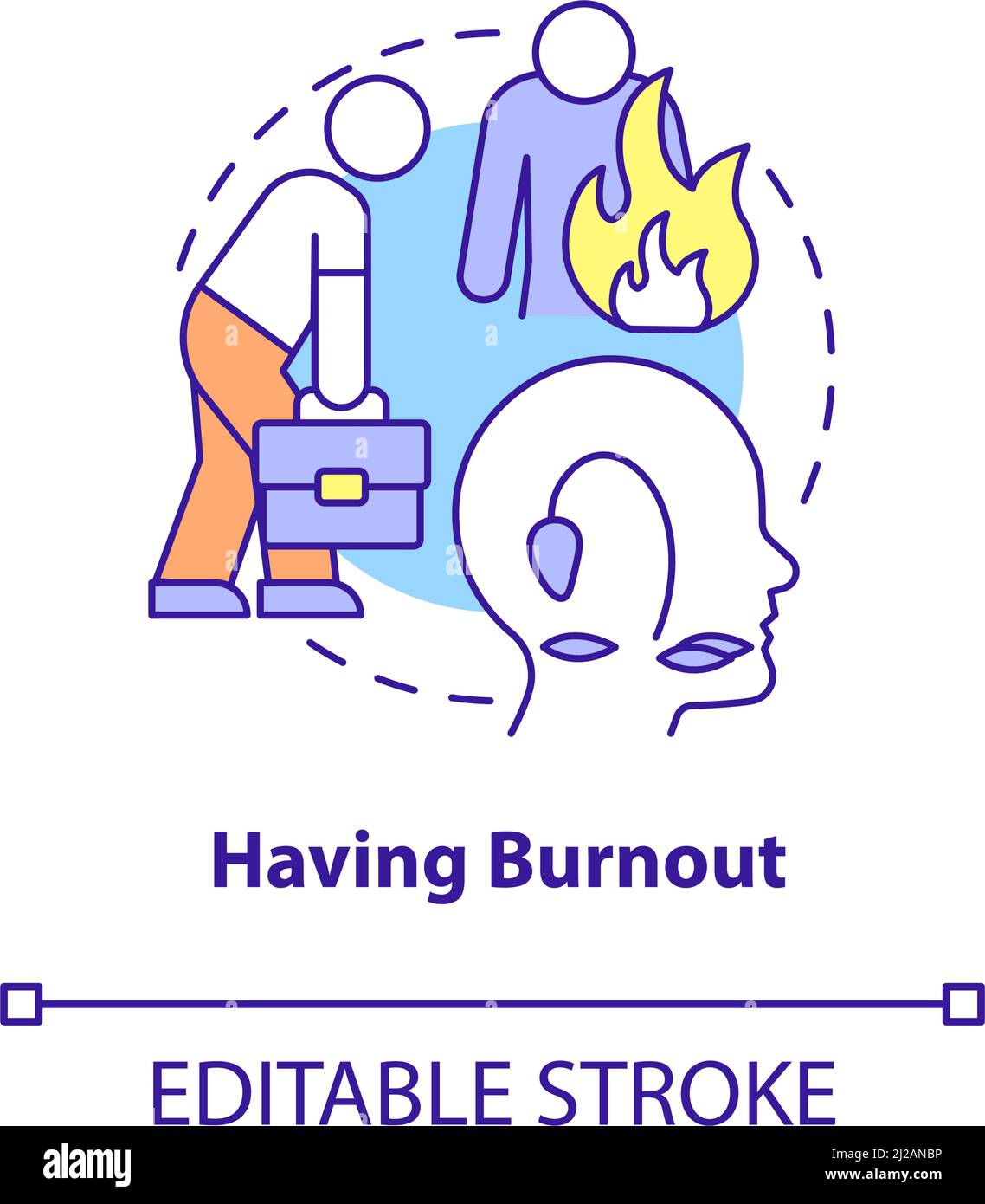 Occupational stress Stock Vector Images - Alamy