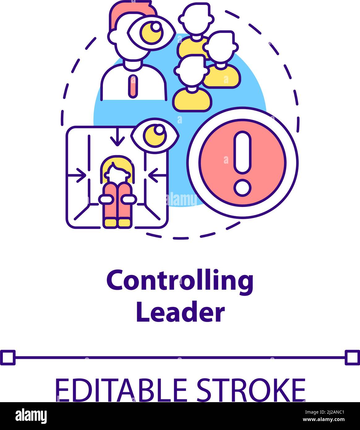 Controlling leader concept icon Stock Vector Image & Art - Alamy