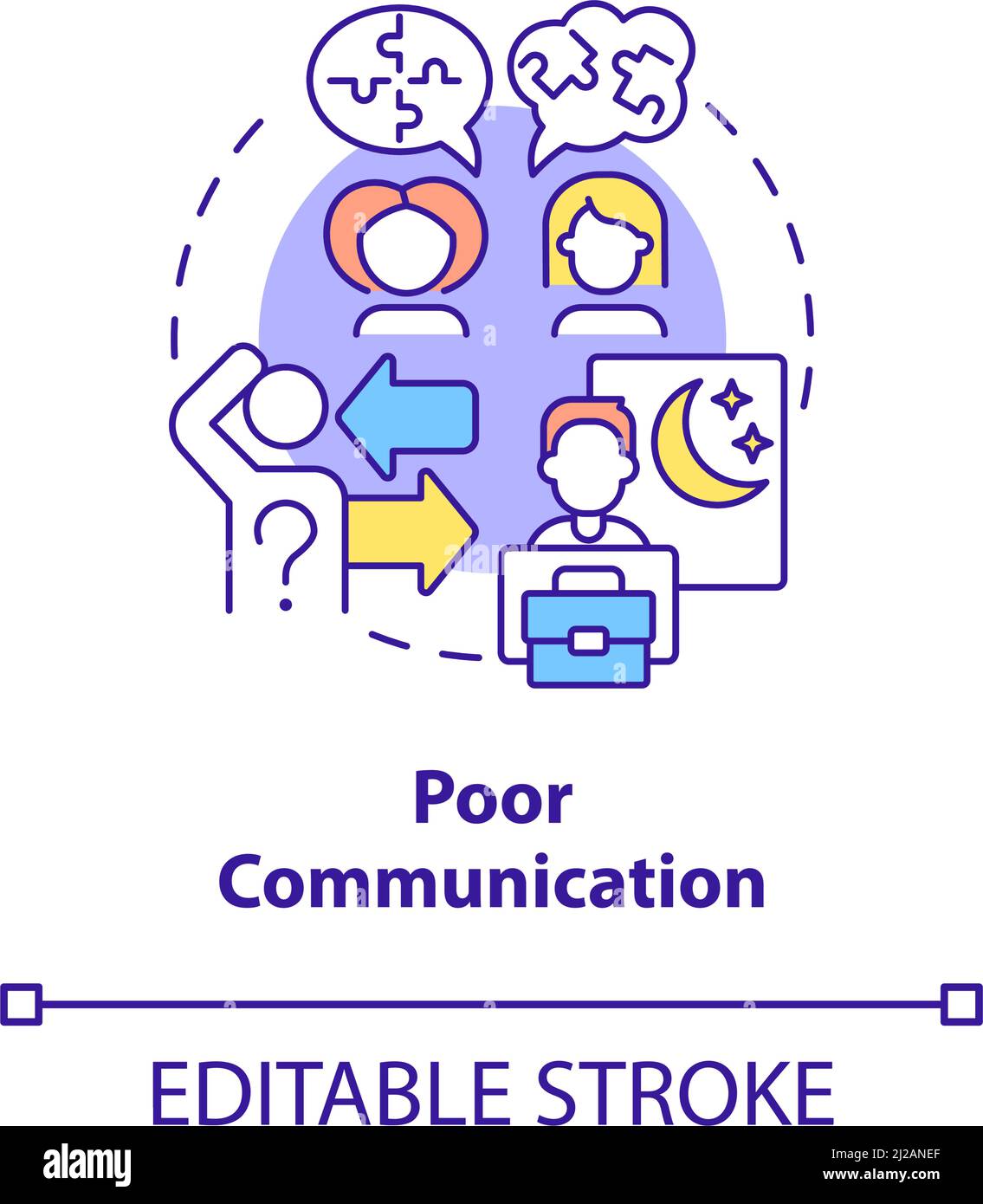 Poor communication concept icon Stock Vector Image & Art - Alamy