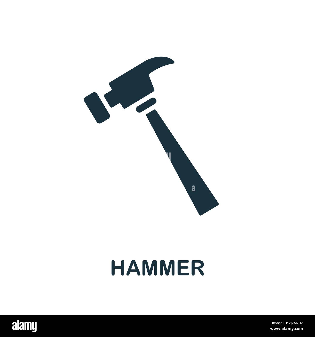 Hammer icon. Simple element from construction collection. Creative ...