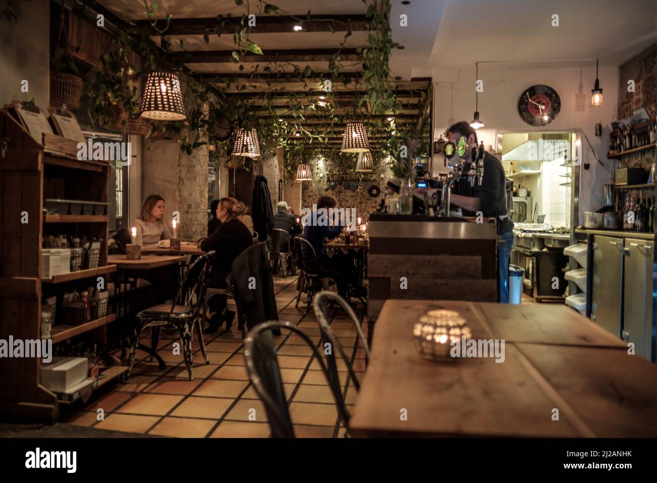 The Danish capital city, Copenhagen photographed on a mild winters ...