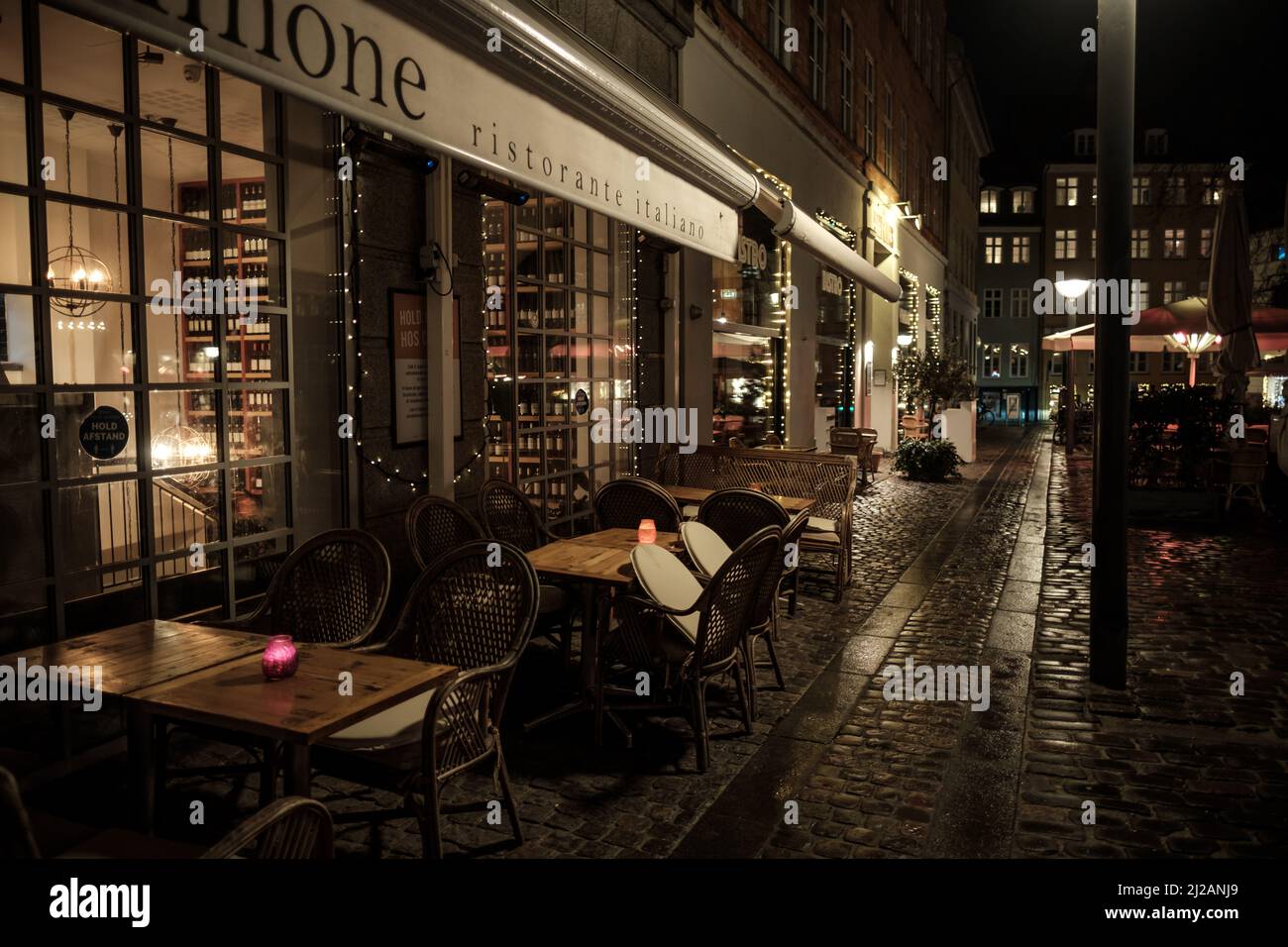 The Danish capital city, Copenhagen photographed on a mild winters ...